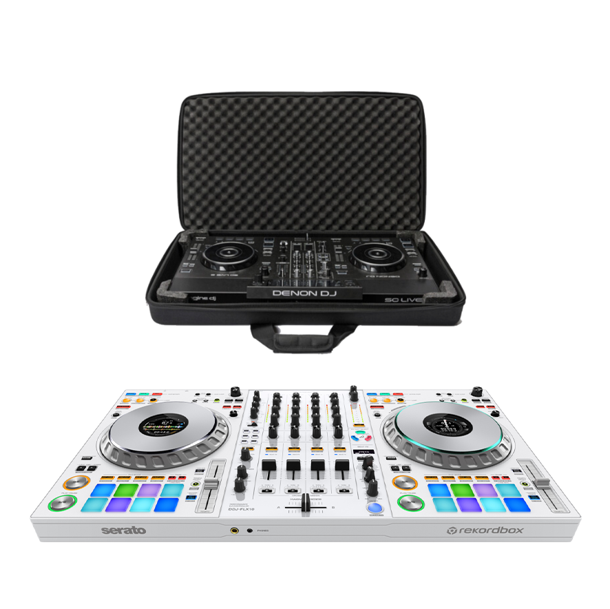 Pioneer DJ DDJ-FLX10-W 4-channel DJ controller + Magma CTRL Case XXL P ...