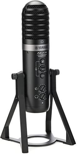 Yamaha AG01 Live Streaming USB Microphone (Black) — Rock and Soul DJ Equipment and Records