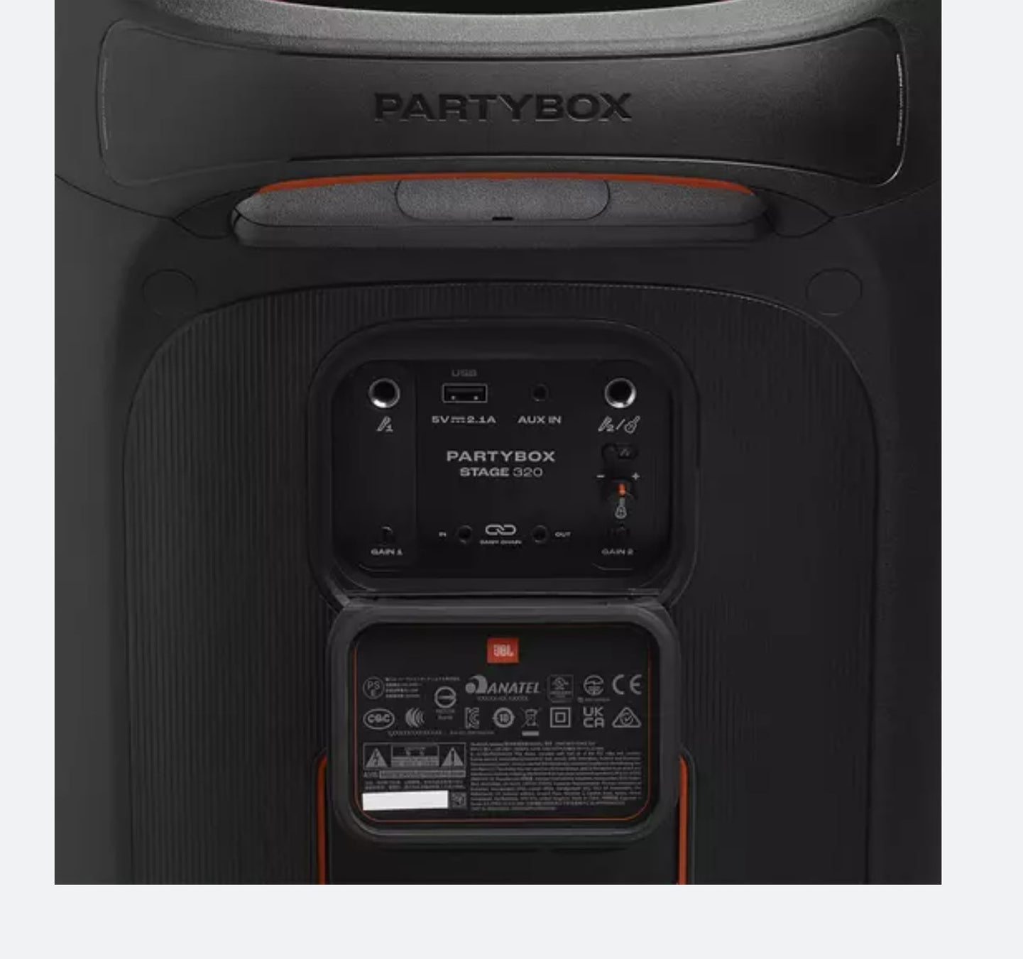 JBL Partybox Stage 320 Portable Party Speaker with Wheels - Black ...